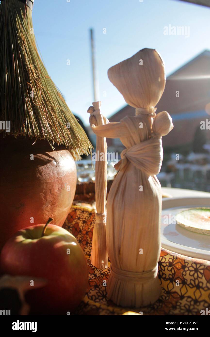 A doll made from dried maize leaves is seen in Harare, Zimbabwe Stock ...