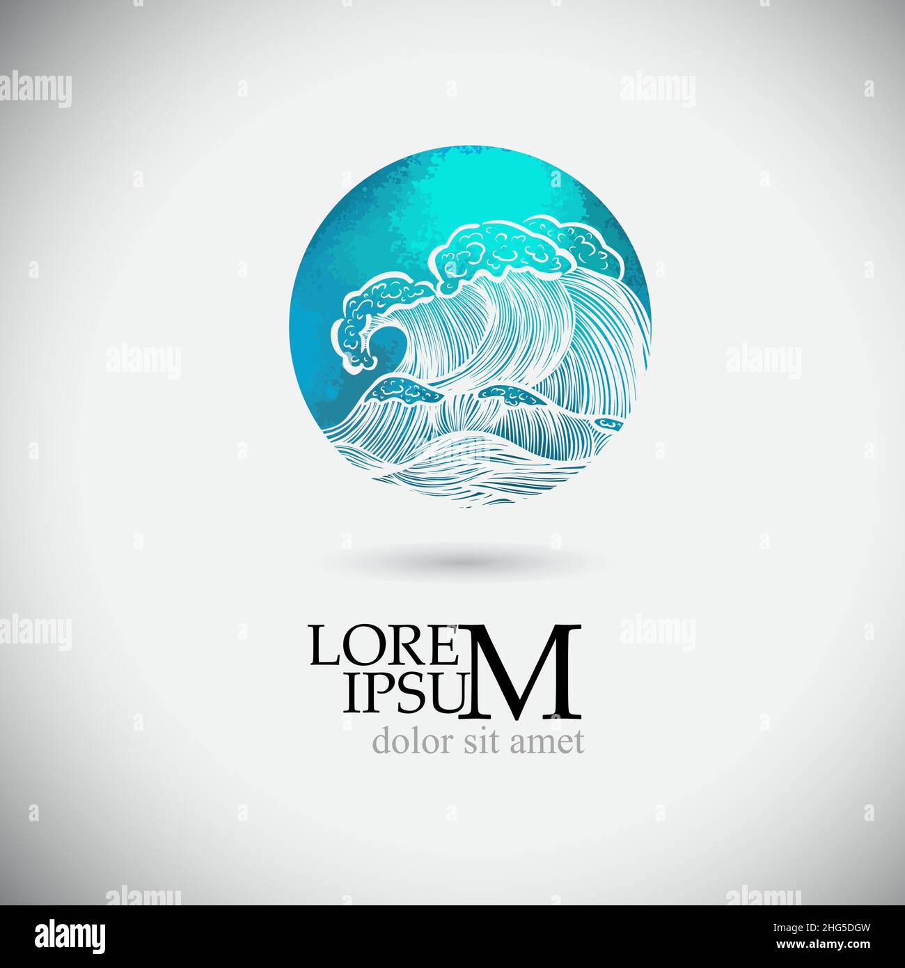 Logo sea wave. Vector illustration Stock Vector Image & Art - Alamy