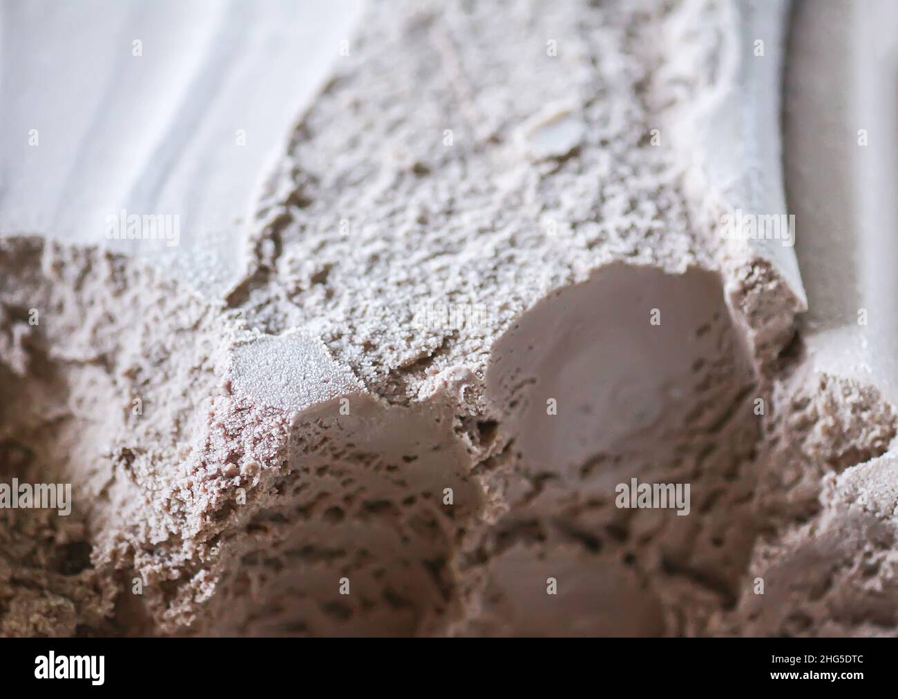 Melting chocolate ice cream surface close up Stock Photo - Alamy