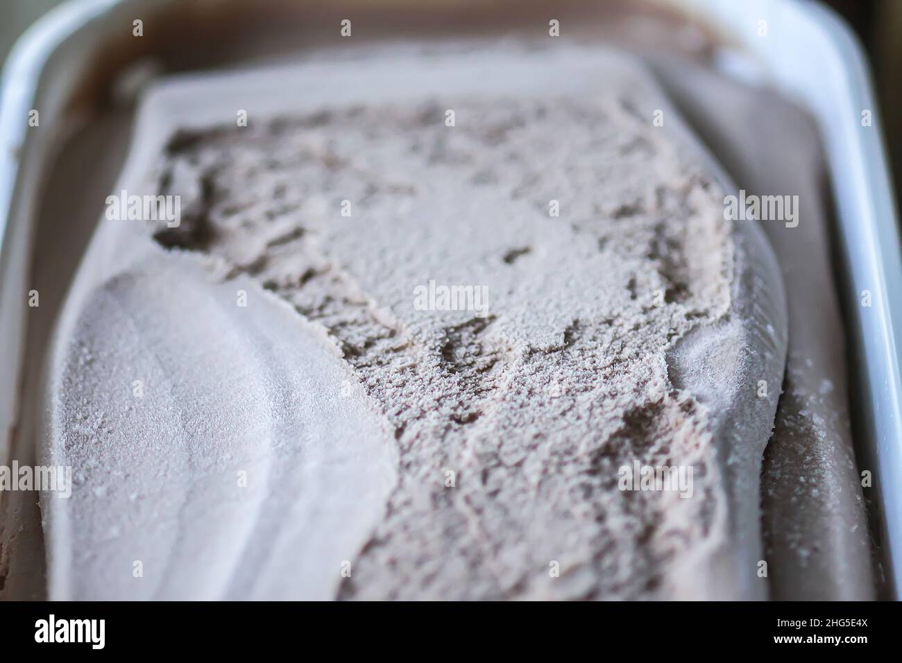 Melting chocolate ice cream surface close up Stock Photo - Alamy