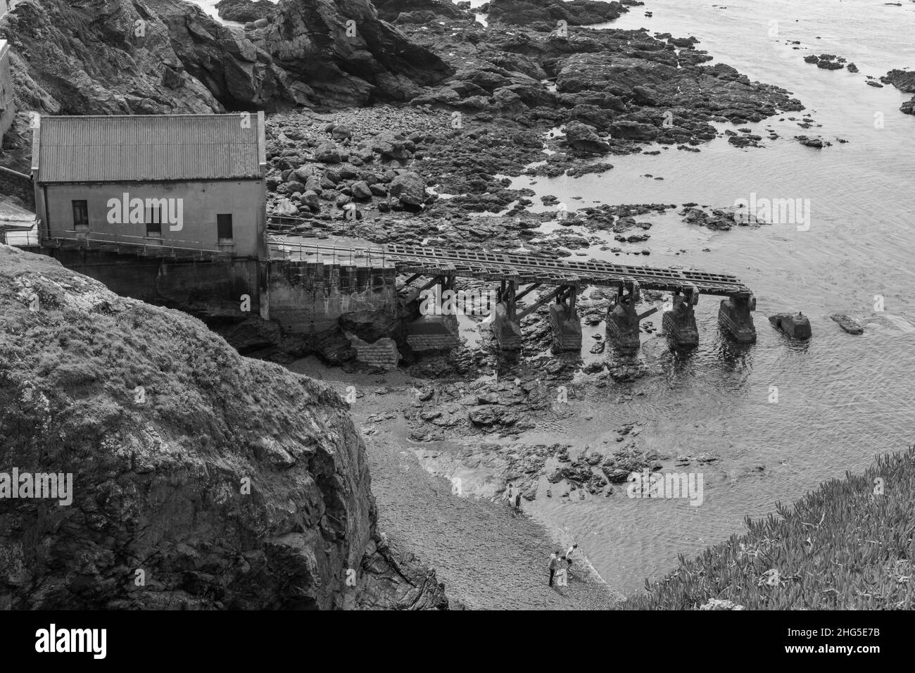 Cornish lifeboat Black and White Stock Photos & Images - Alamy