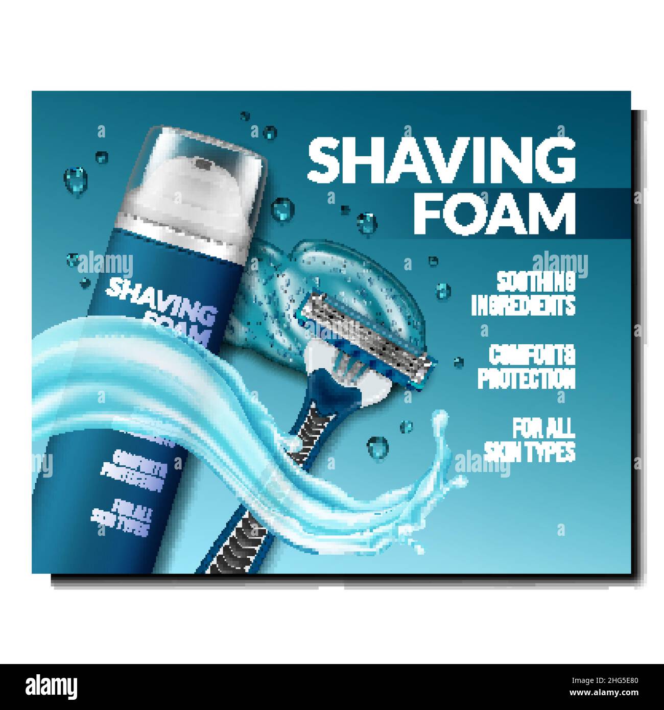 foam cream gel poster vector Stock Vector Image & Art - Alamy