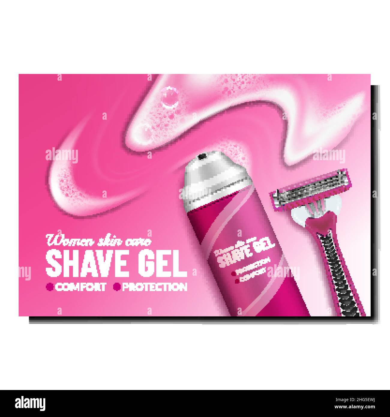 foam cream gel poster vector Stock Vector Image & Art - Alamy