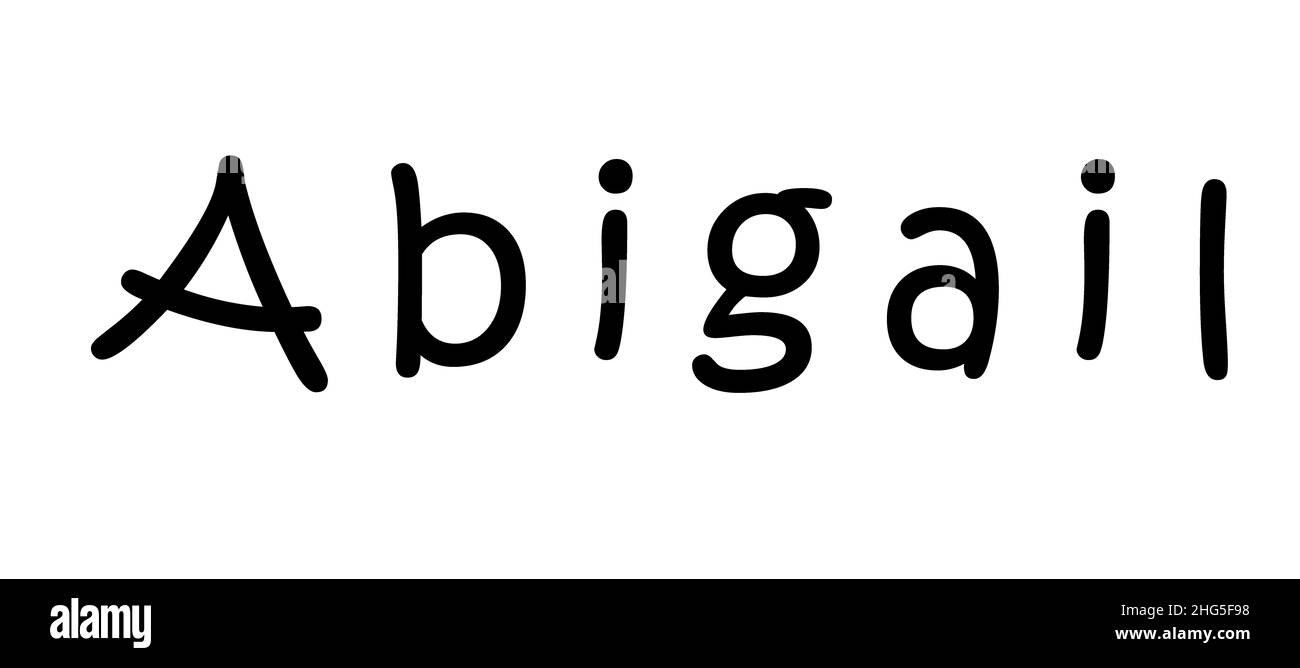 Simple text name design for Abigail Stock Photo - Alamy