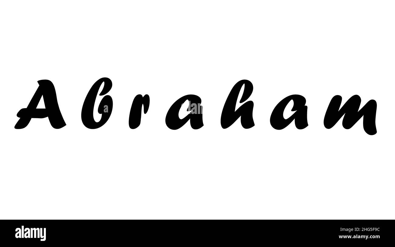 Simple text name design for Abraham Stock Photo - Alamy