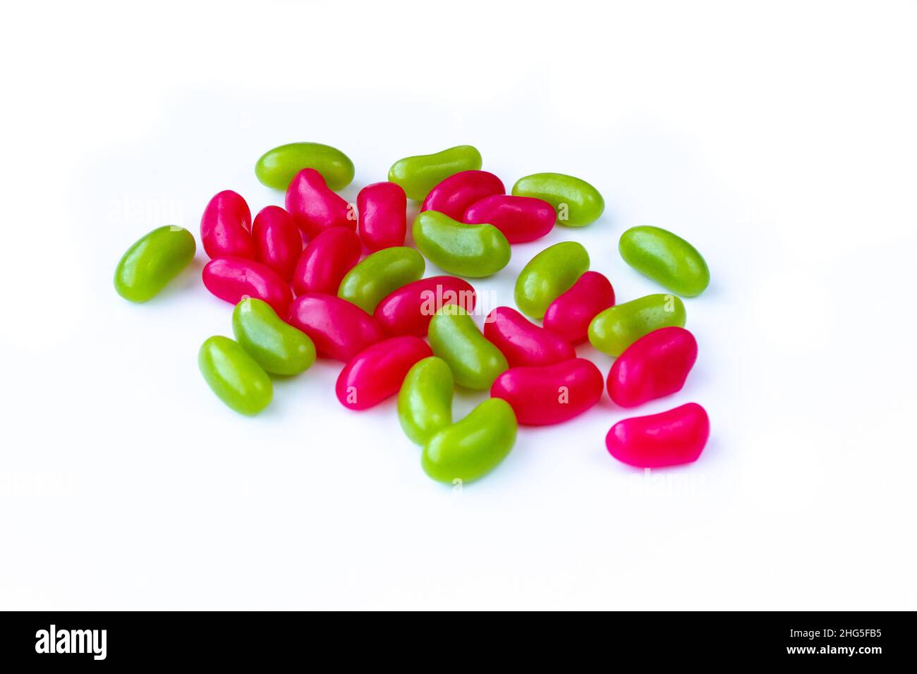 Red and green jelly beans sweets Stock Photo - Alamy