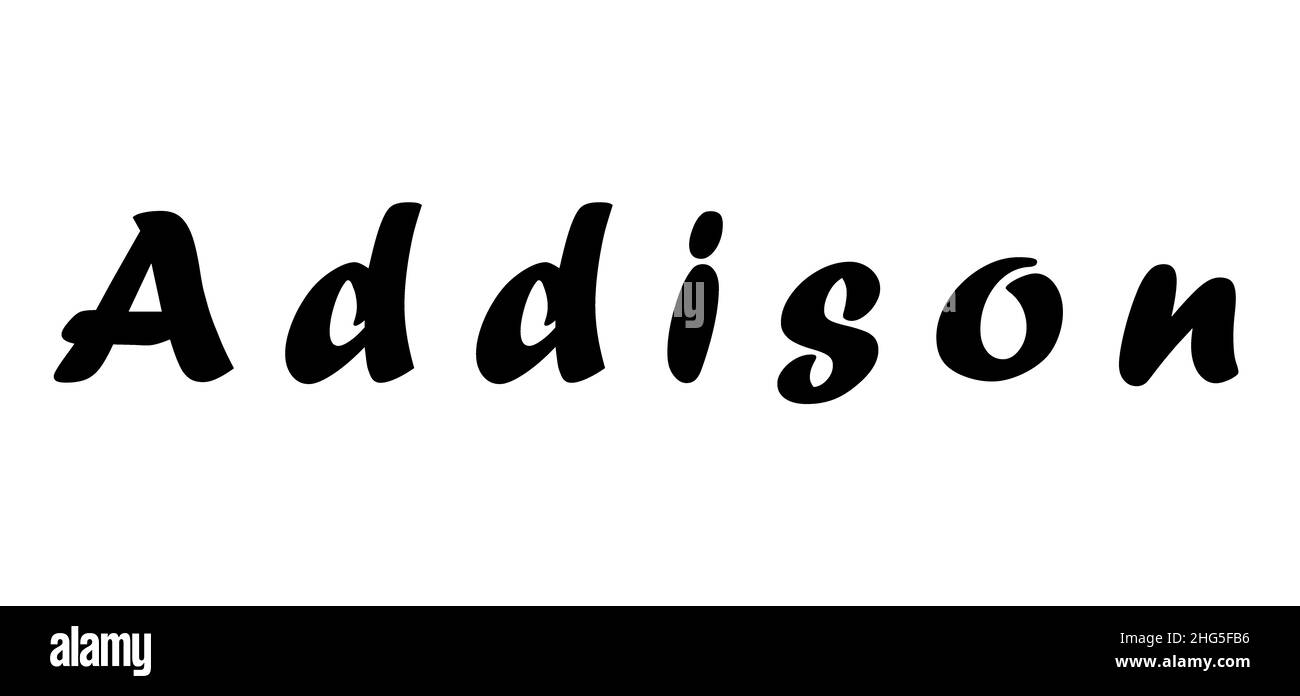 Simple text name design for Addison Stock Photo - Alamy