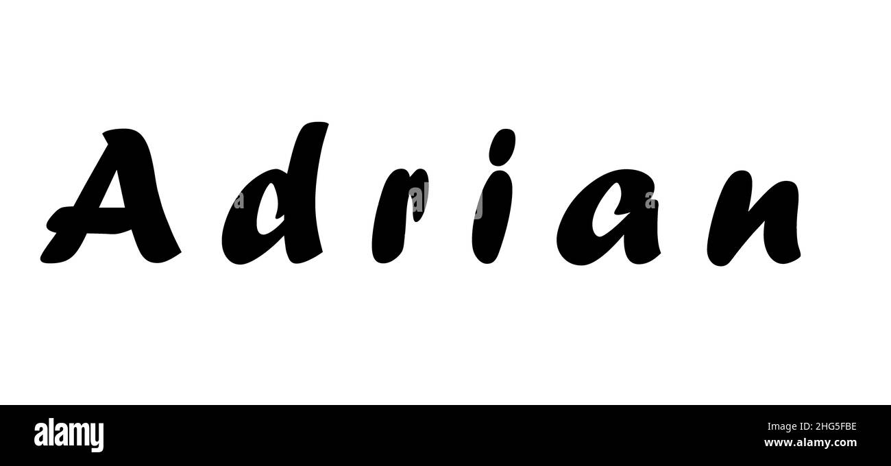 Simple text name design for Adrian Stock Photo - Alamy