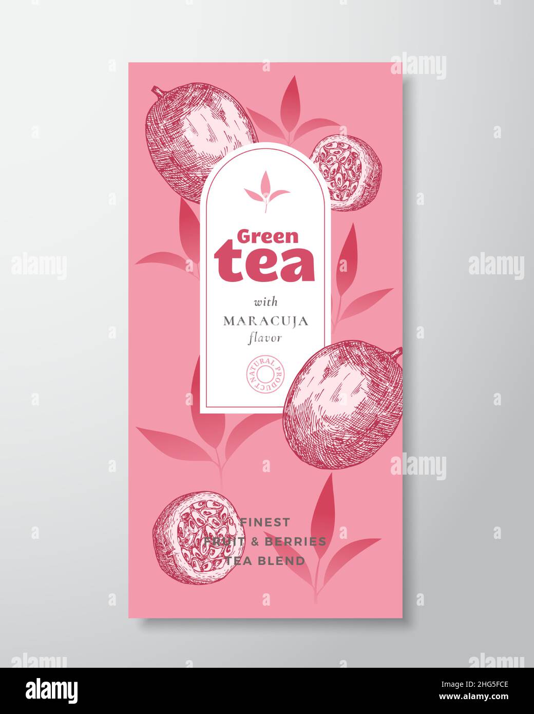 Fruit and Berries Tea Label Template. Abstract Vector Packaging Design ...