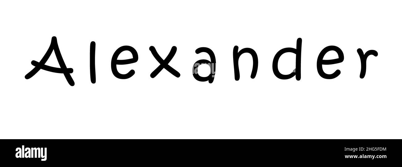 Simple text name design for Alexander Stock Photo - Alamy