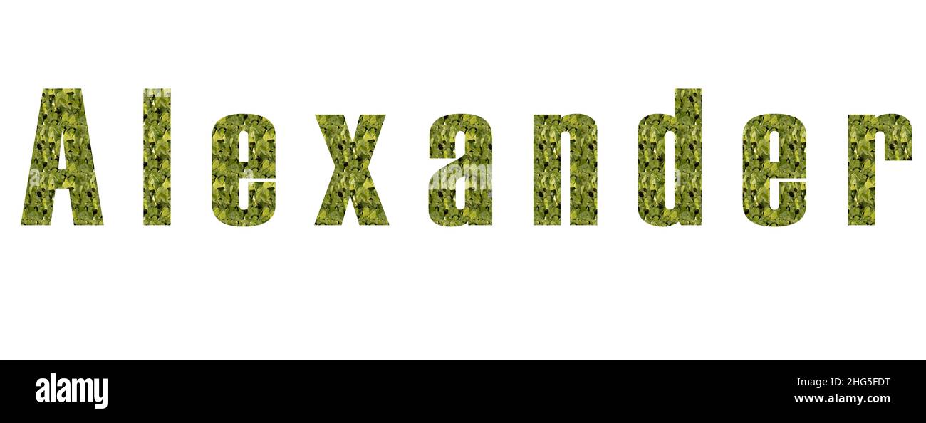 Simple text name design for Alexander Stock Photo - Alamy