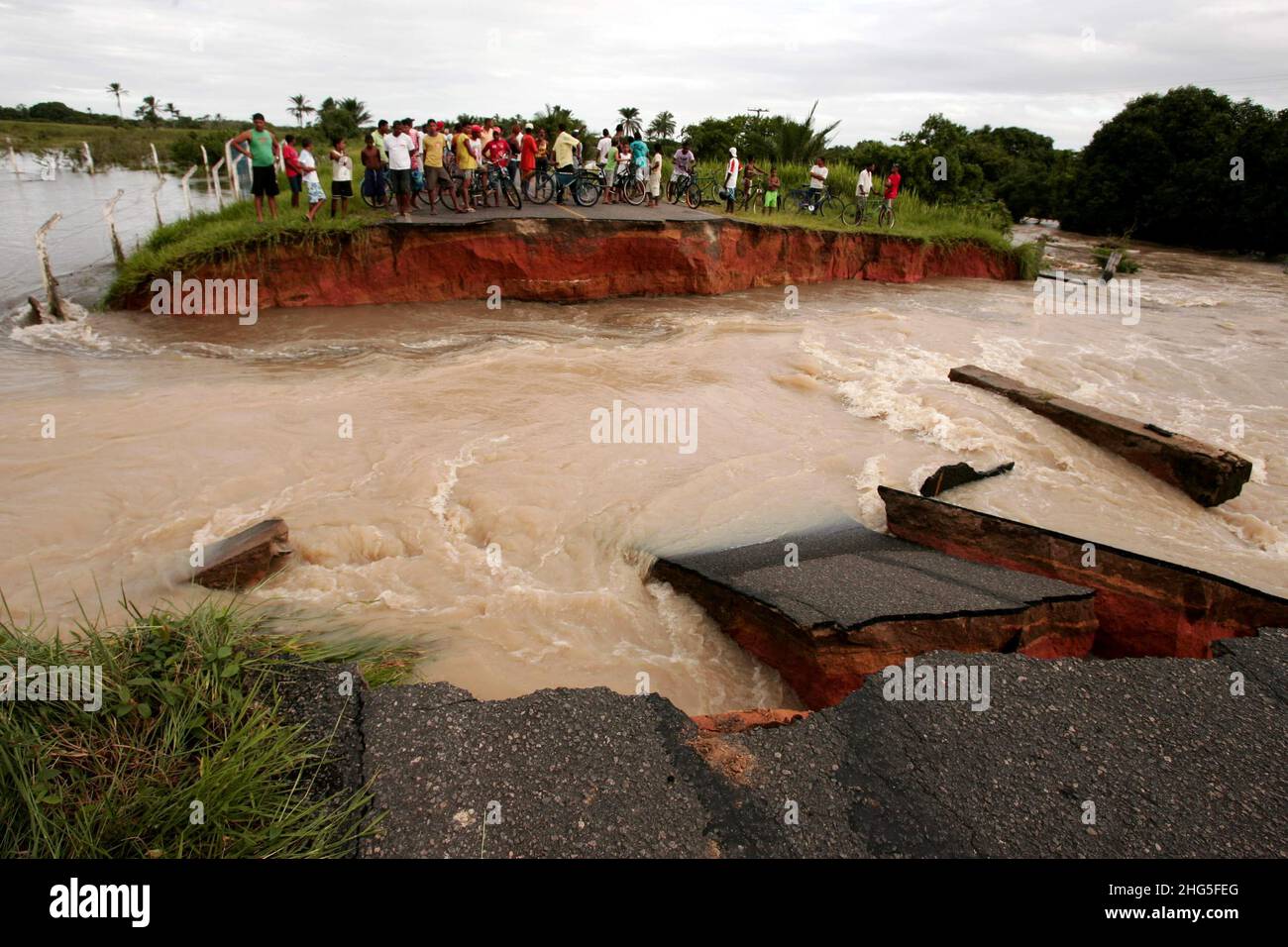 prado, bahia, brazil - april 7, 2010: people trying to cross a road ...