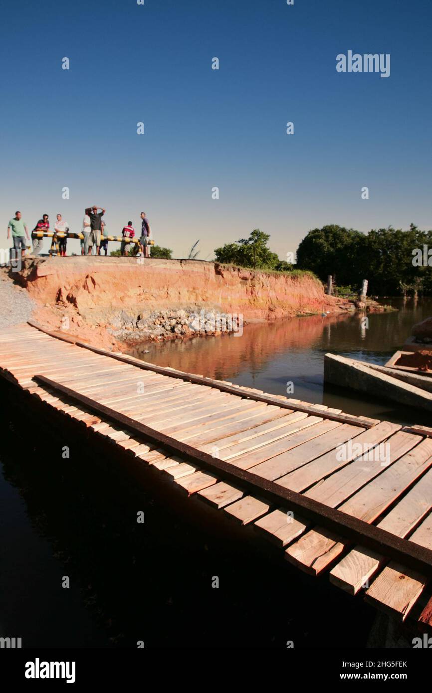 prado, bahia, brazil - april 7, 2010: people trying to cross a road ...