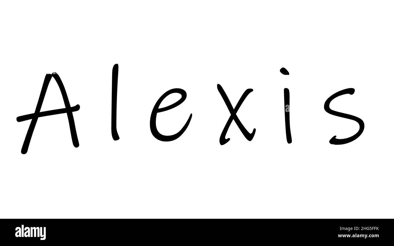 Simple text name design for Alexis Stock Photo - Alamy