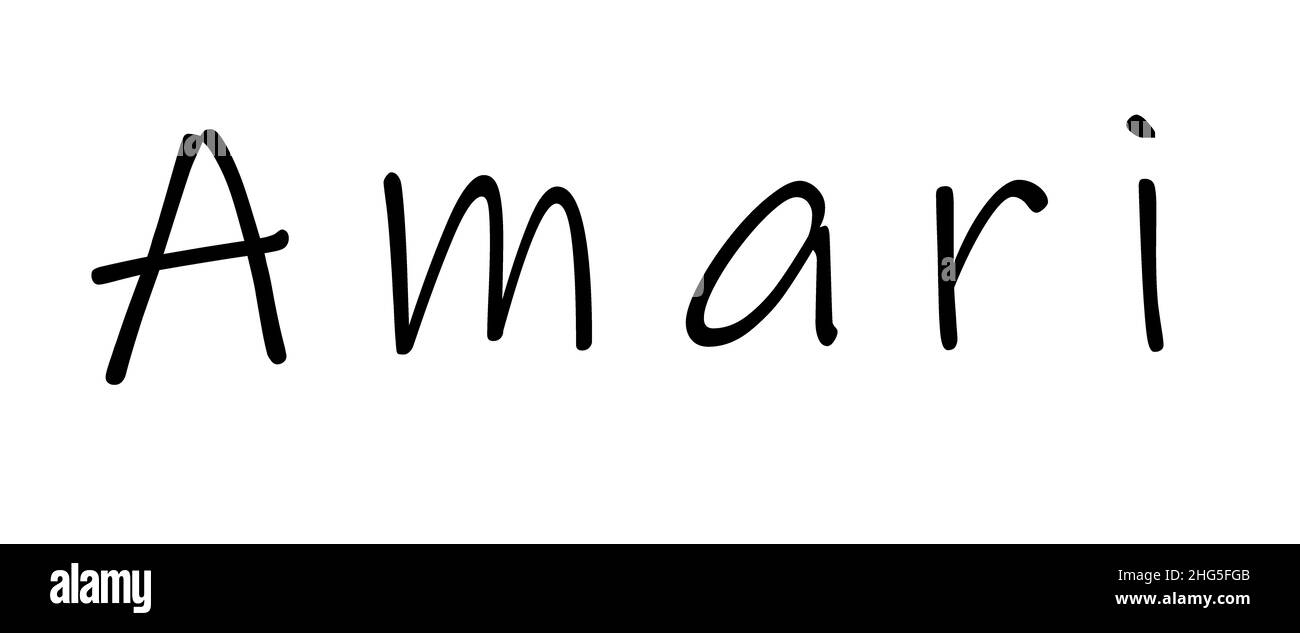 Simple text name design for Amari Stock Photo - Alamy