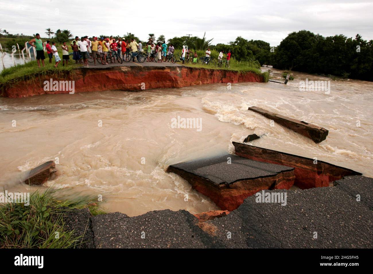 prado, bahia, brazil - april 7, 2010: people using canoe to cross a ...