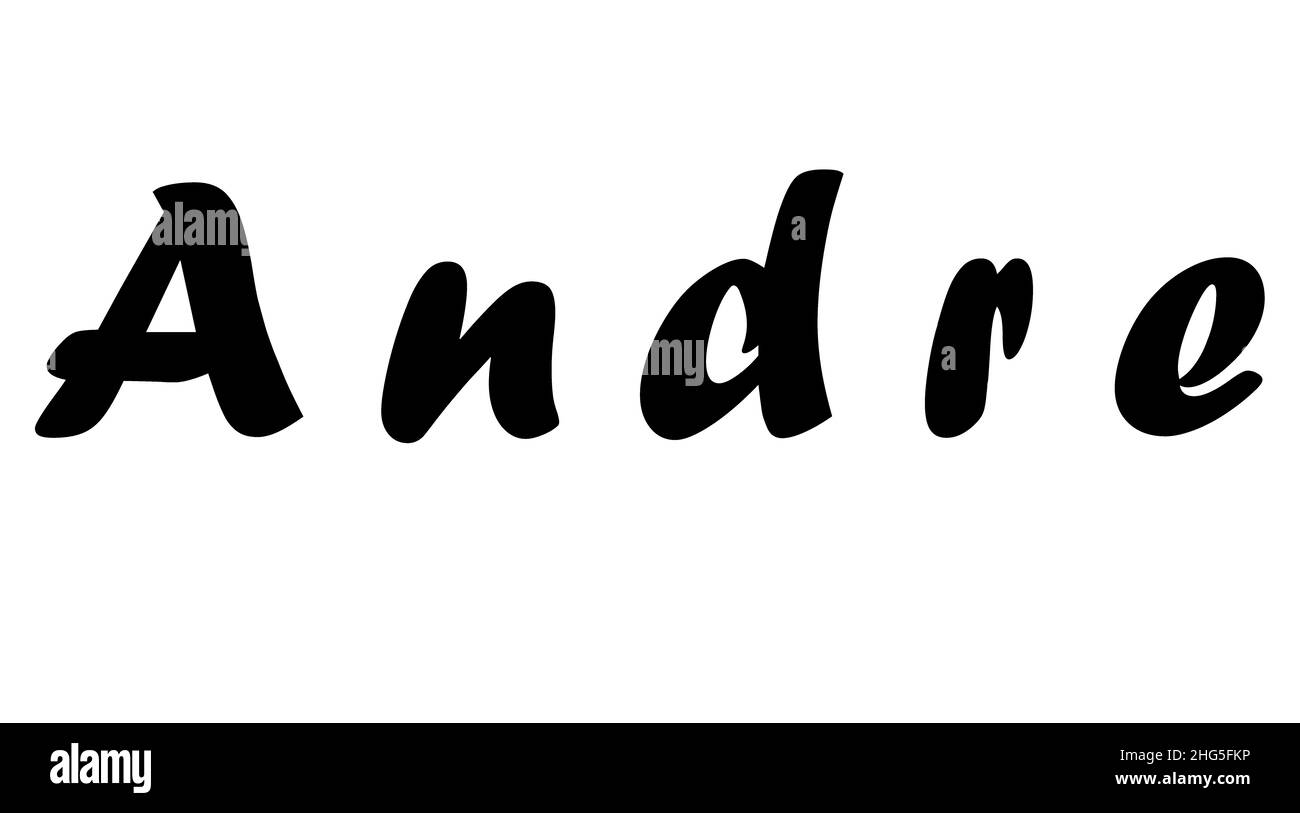 Simple text name design on white Stock Photo - Alamy