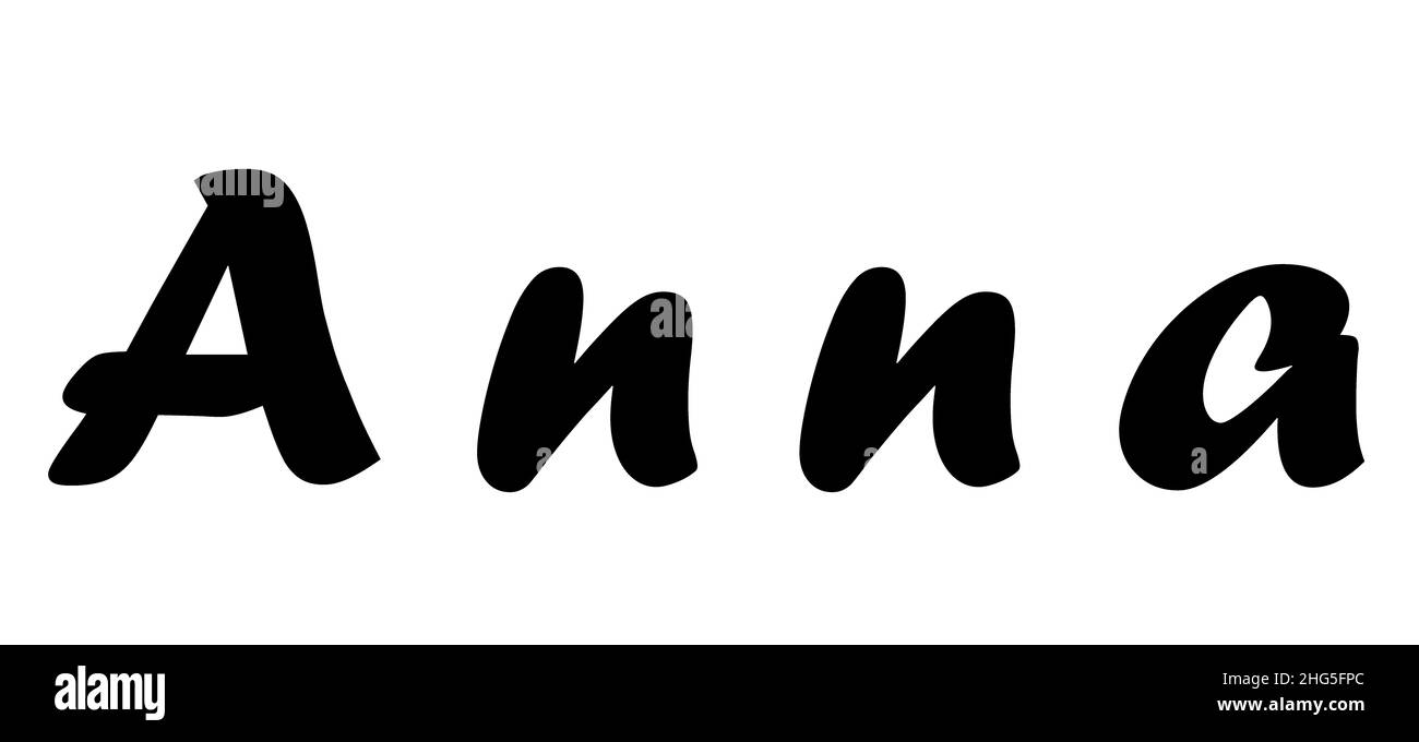 Simple text name design on white Stock Photo - Alamy