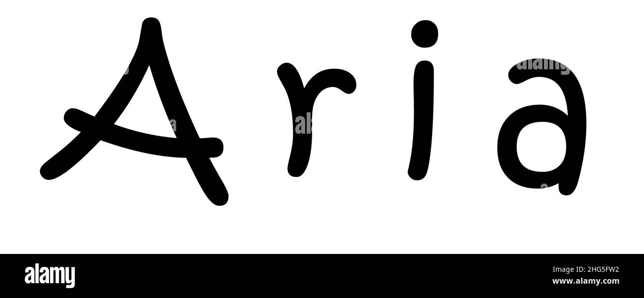 Simple text name design on white Stock Photo - Alamy