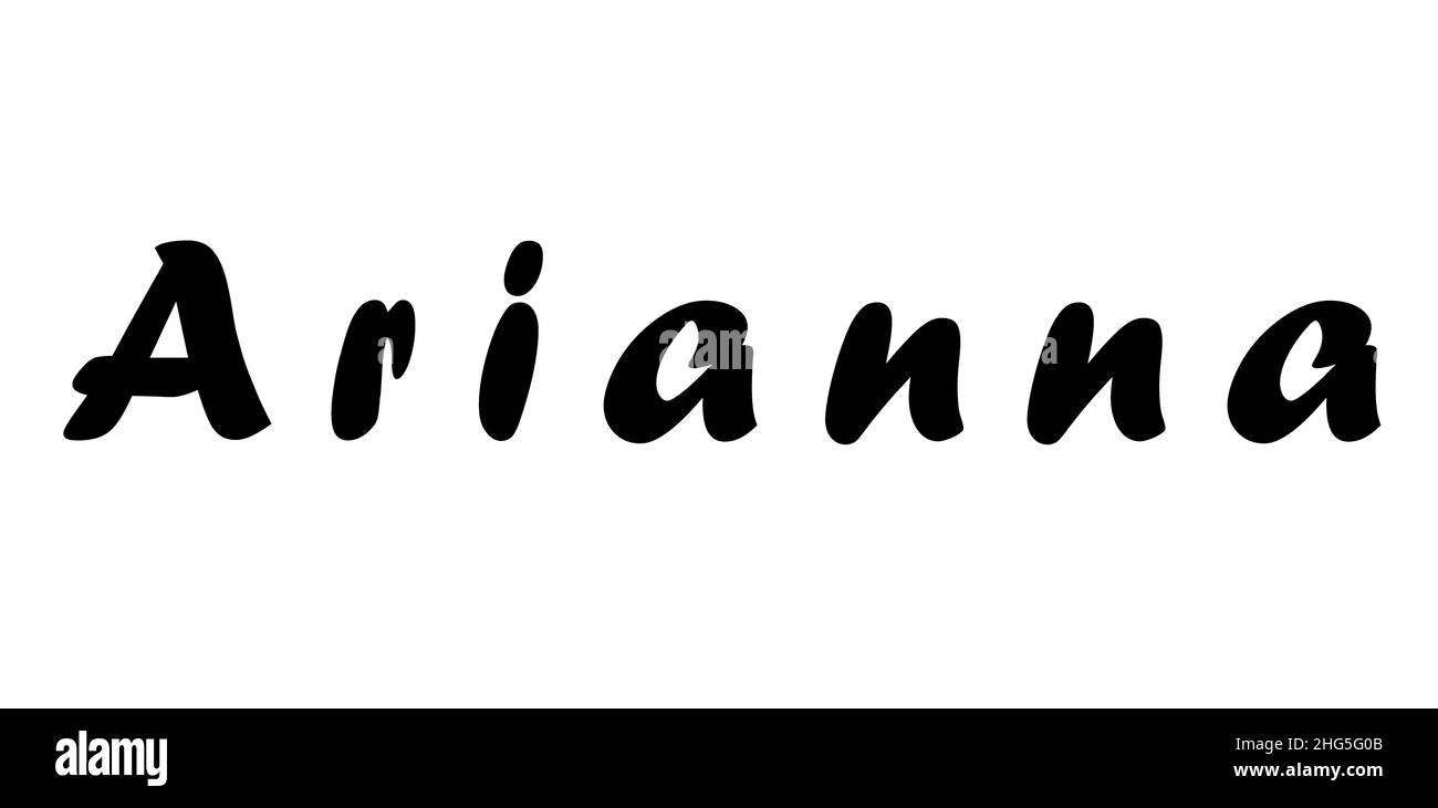 Simple text name design on white Stock Photo - Alamy