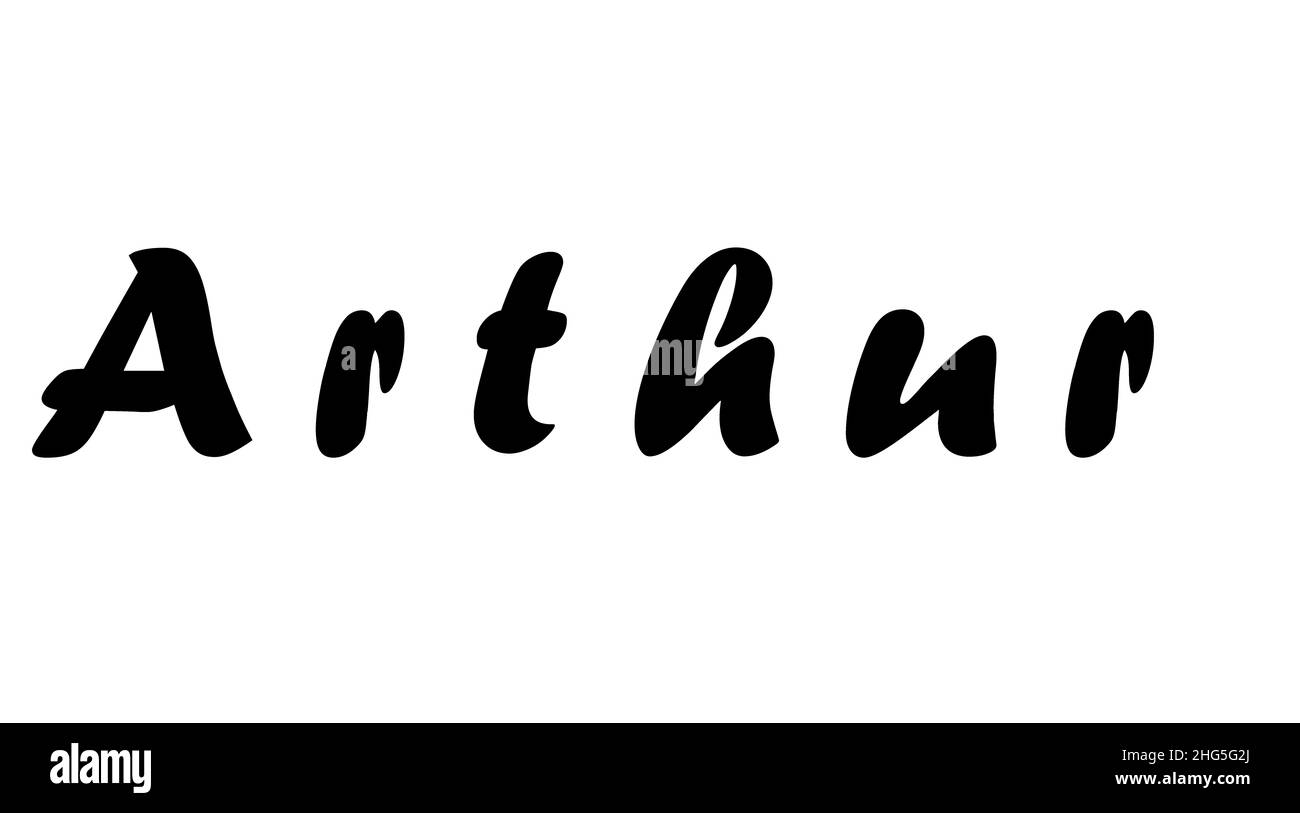 Simple text name design on white Stock Photo - Alamy