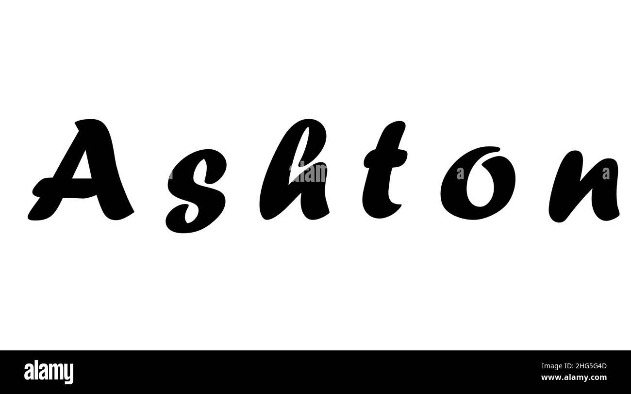 Simple text name design on white Stock Photo - Alamy