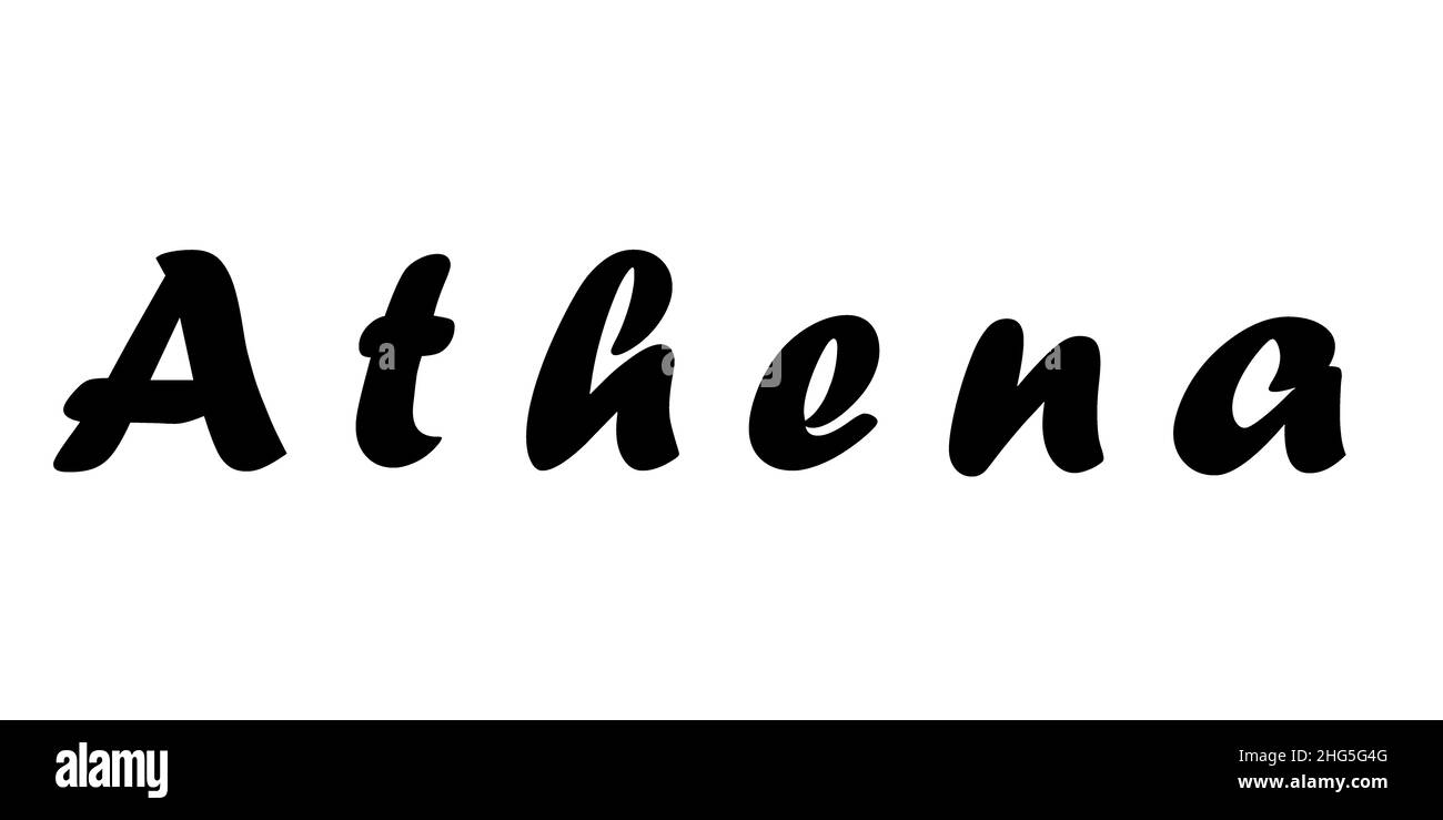 Simple text name design on white Stock Photo - Alamy