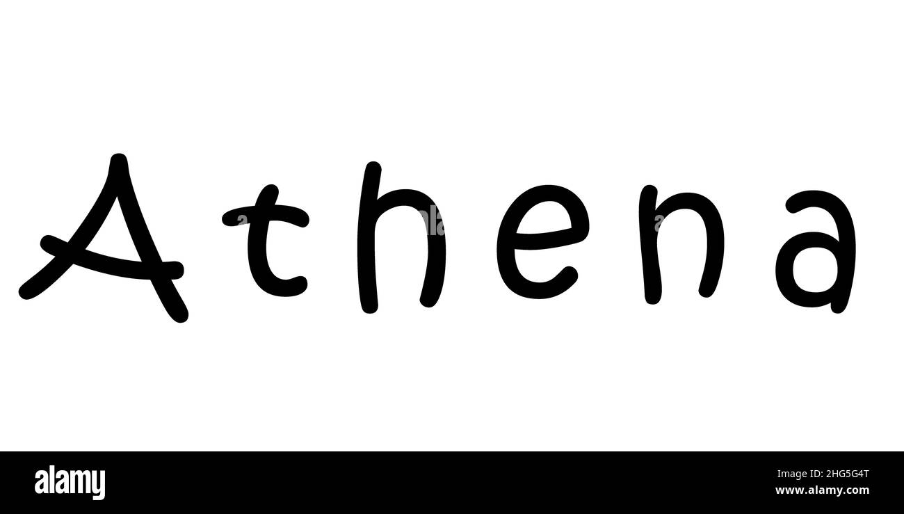 Simple text name design on white Stock Photo - Alamy