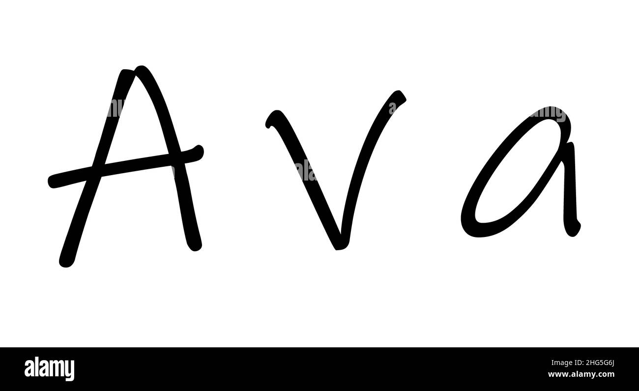 Ava name design hi-res stock photography and images - Alamy