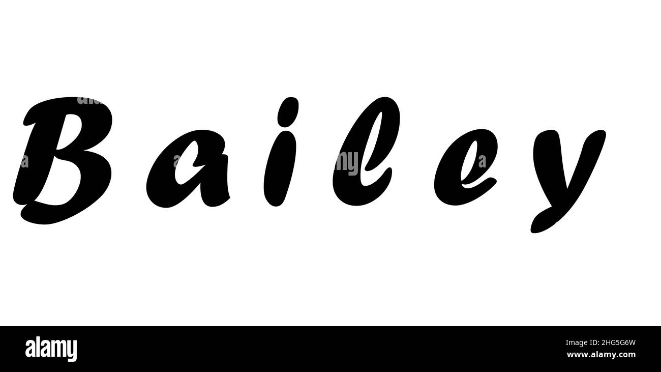 Simple text name design on white Stock Photo - Alamy