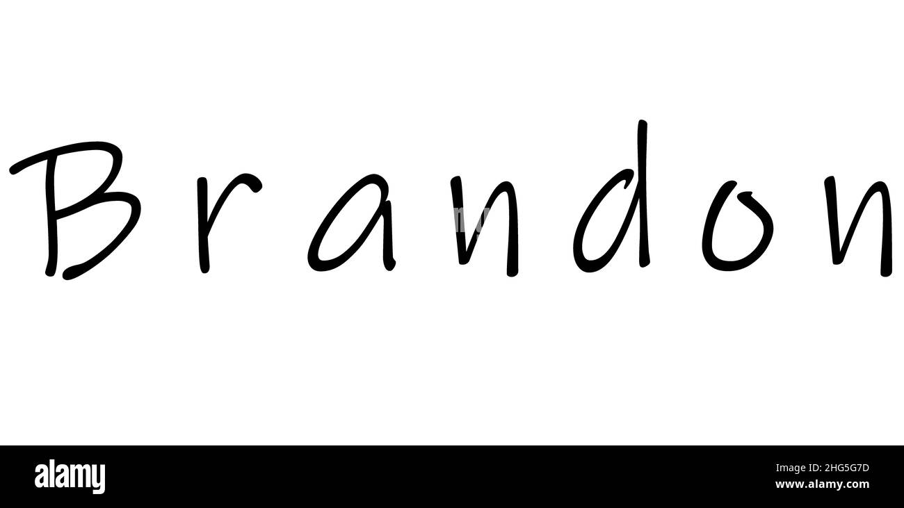 Simple text name design on white Stock Photo - Alamy