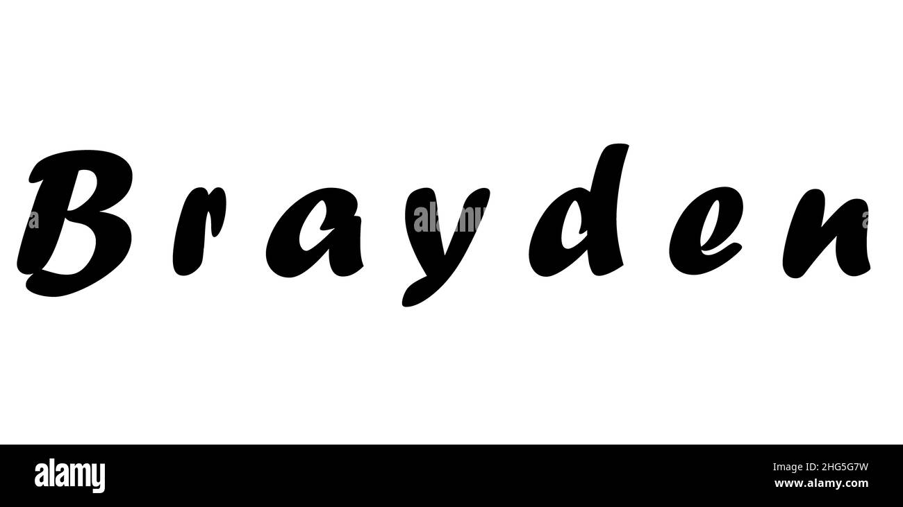 Simple text name design on white Stock Photo - Alamy