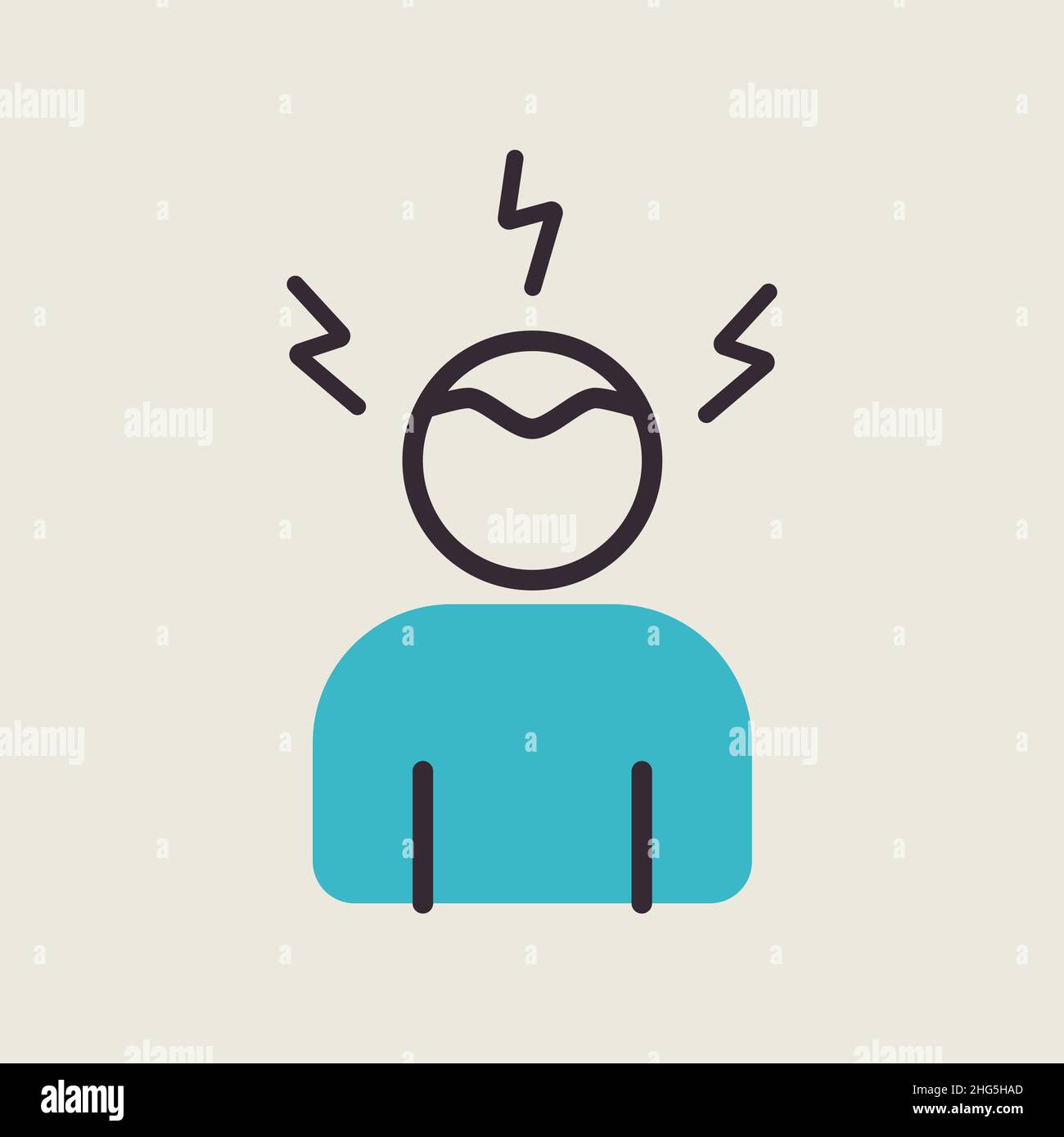 Novel Coronavirus symptoms headaches vector icon. Graph symbol for ...