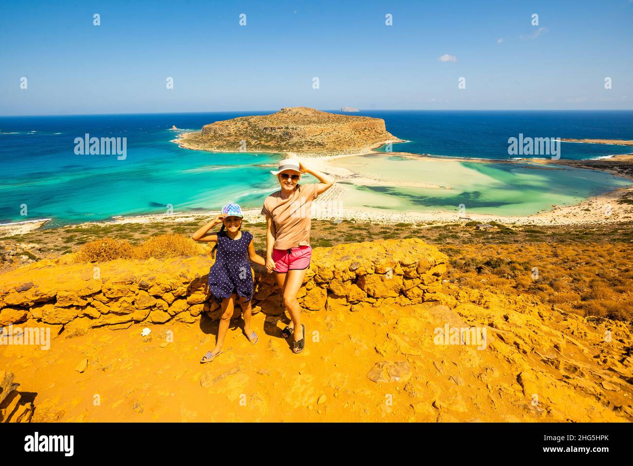 Blue lagoon in Ballos, Crete, Greece Stock Photo - Alamy