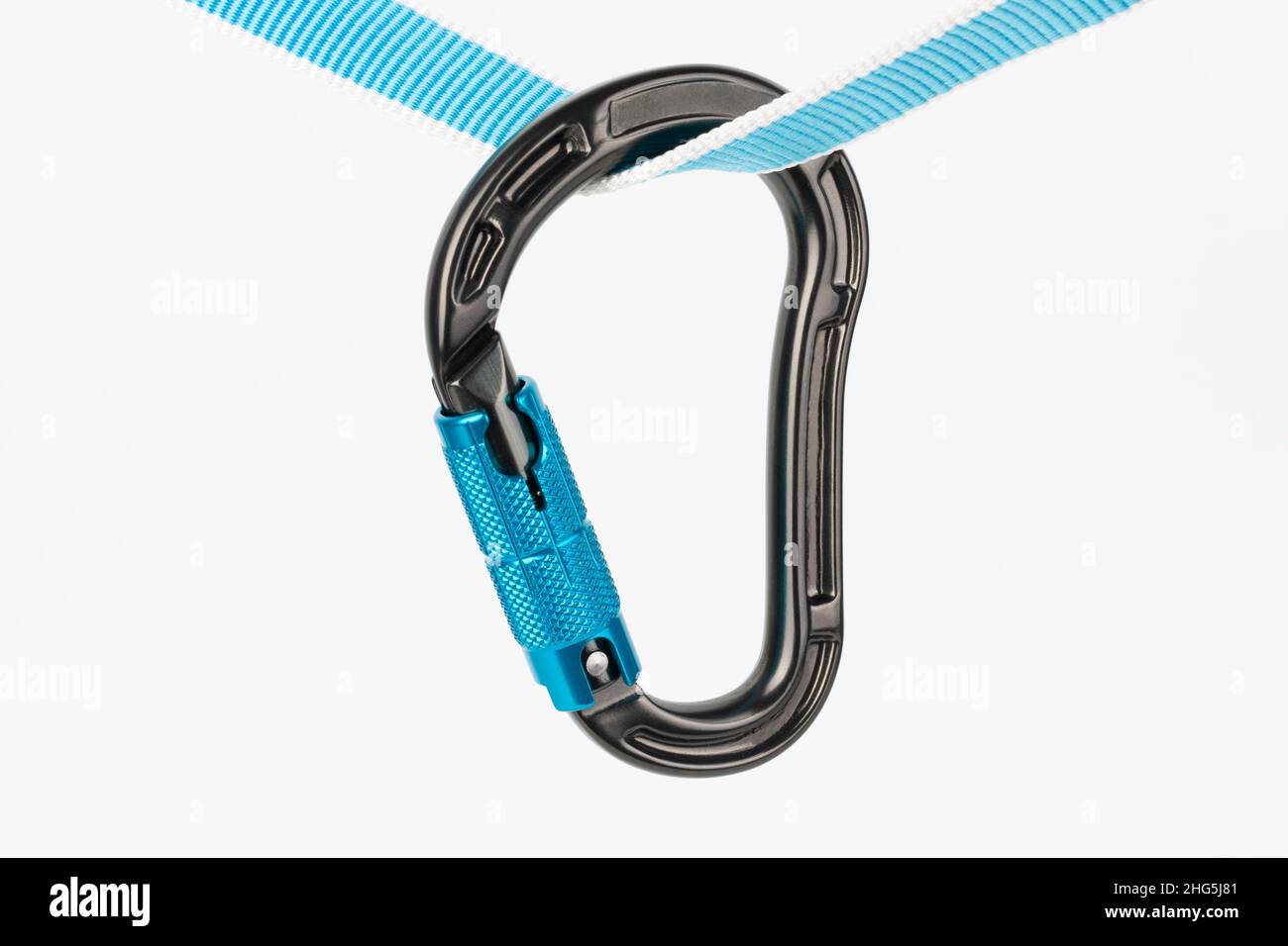 New black HMS carabiner with automatic twist lock , carabiner climbing ...