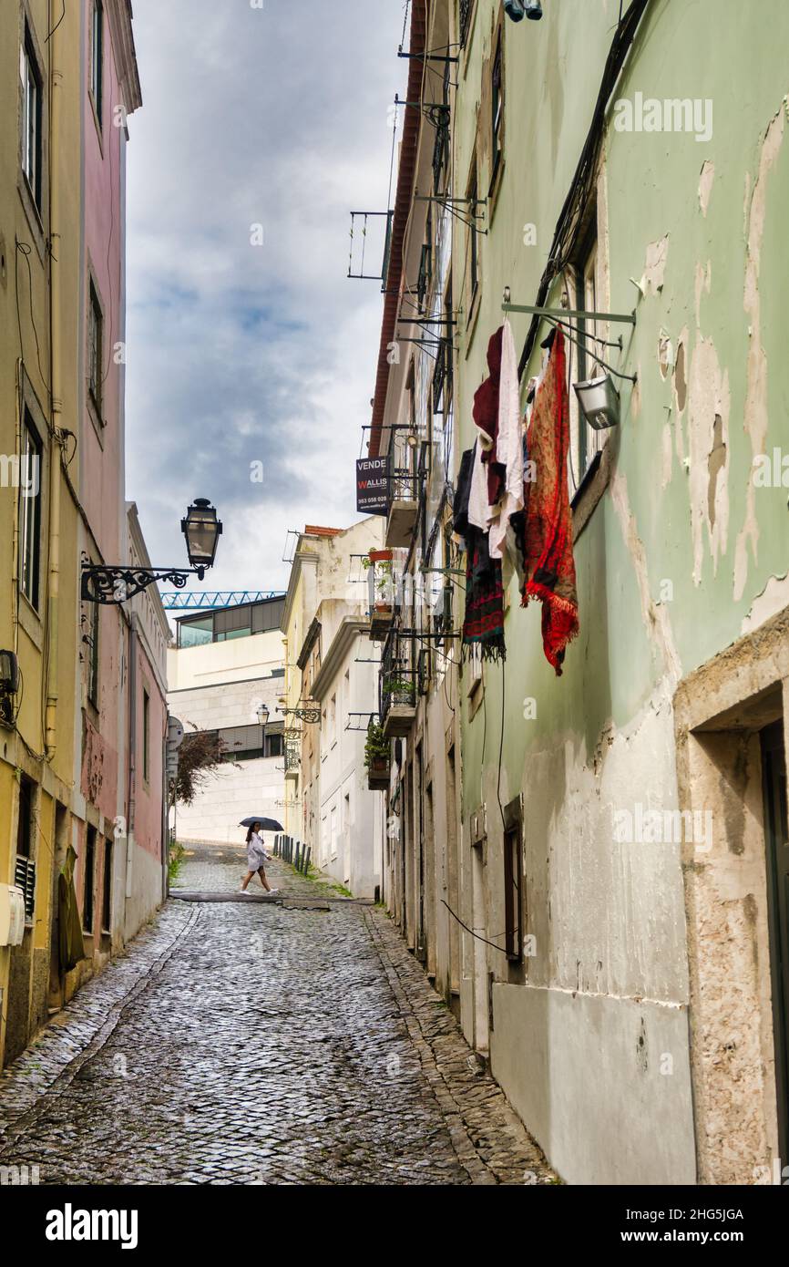 Drying washing lisbon hi-res stock photography and images - Alamy