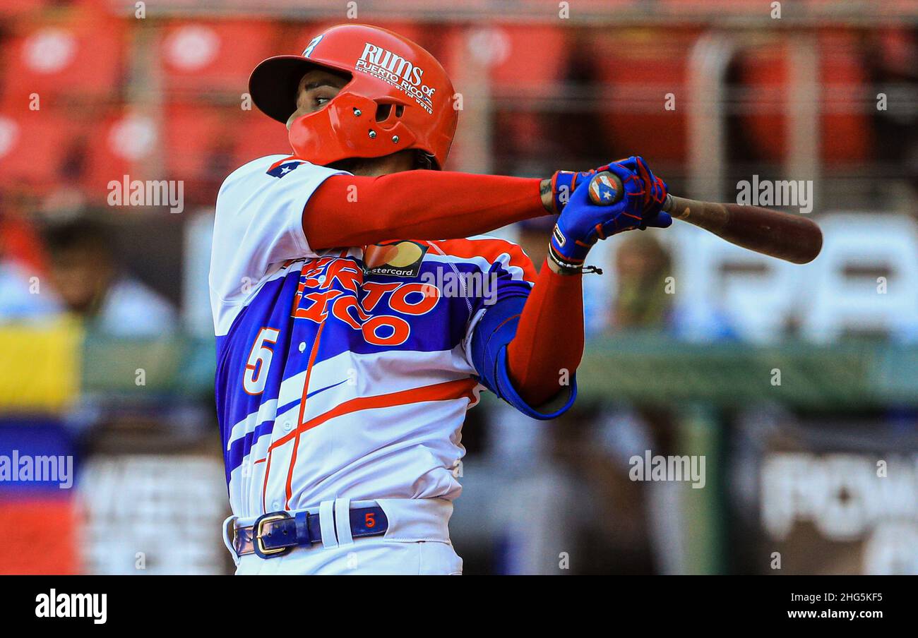MAZATLAN, MEXICO - FEBRUARY 03: Jack Lopez of Los Criollos de Caguas ...