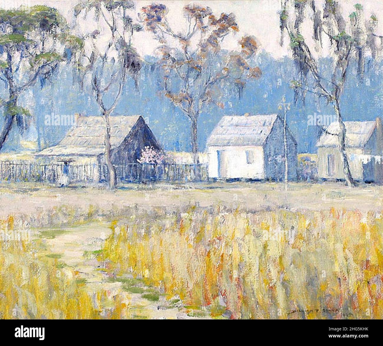 Cabins, South Carolina Low Country by William Posey Silva, 1935 Stock ...