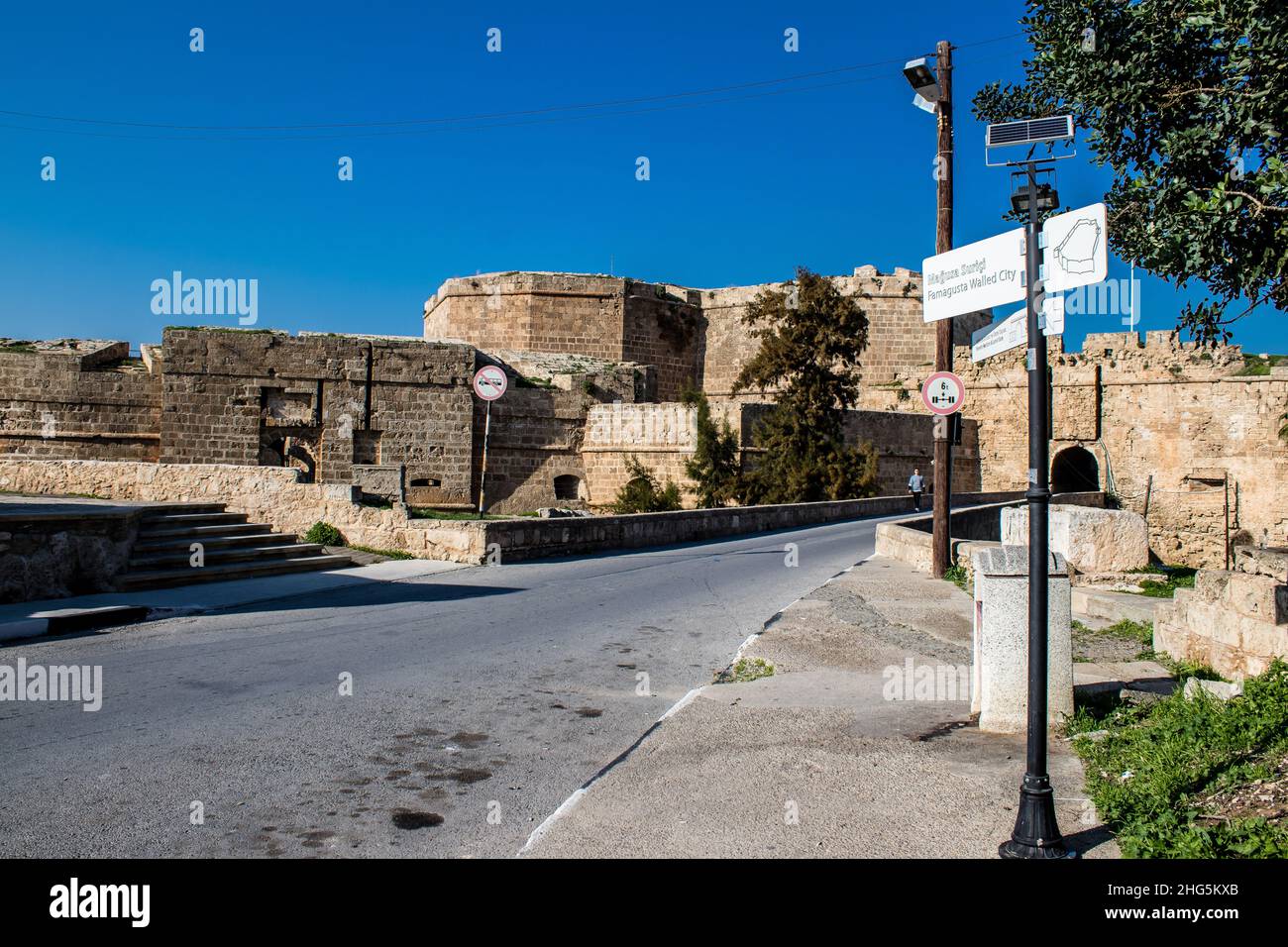 Famagusta, Northern Cyprus - January 08, 2022 Walled of Famagusta was ...