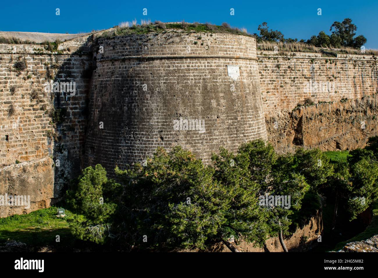 Famagusta, Northern Cyprus - January 08, 2022 Walled of Famagusta was ...