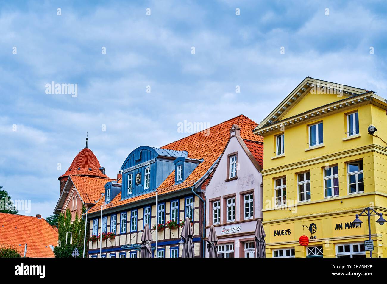 Dannenberg, Germany - September 20, 2021: View to the cityscape of the ...