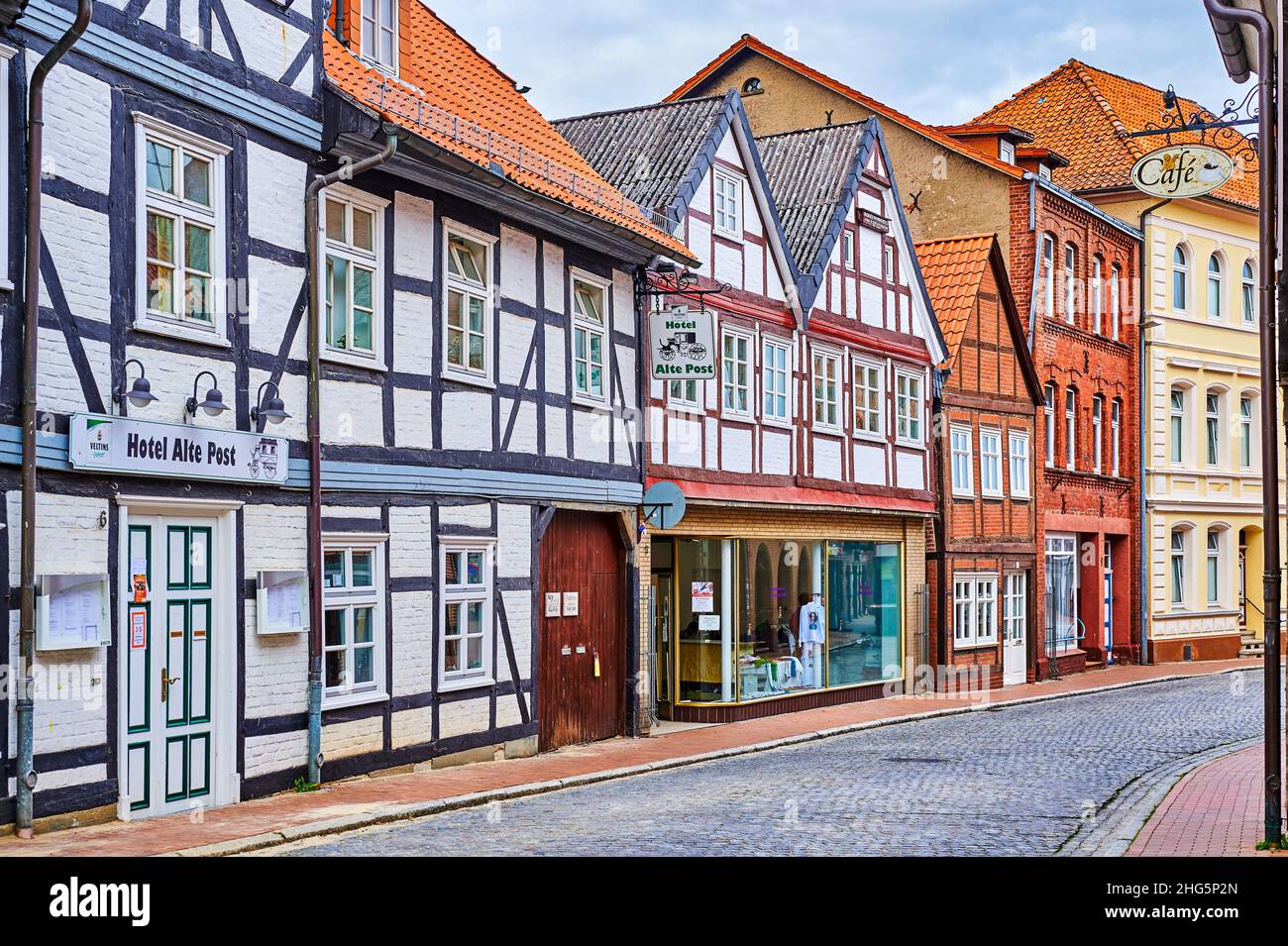 Dannenberg, Germany - September 20, 2021: View to the cityscape of the ...