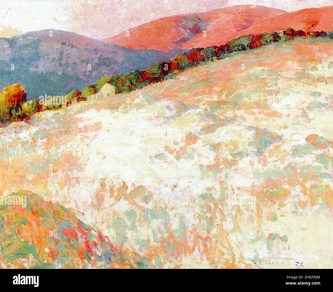 Selden Connor Gile Hay Field, Sunset 1928 Stock Photo - Alamy