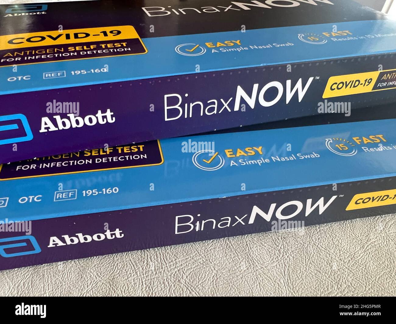 New York, United States. 18th Jan, 2022. The Abbott BinaxNOW COVID-19 ...