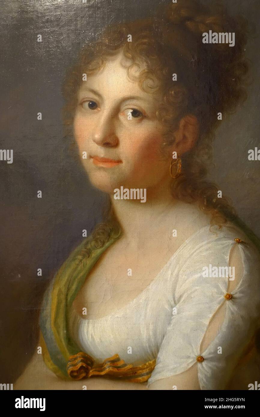 Self portrait by Margarethe Geiger, detail, 1804 Stock Photo - Alamy