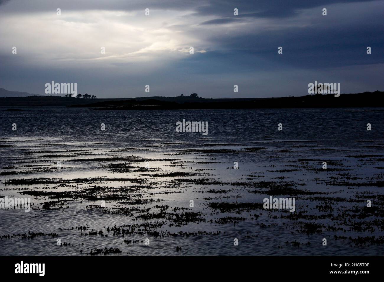 Dramatic sky at dusk on the Isle of Skye, Highland, Scotland, United ...