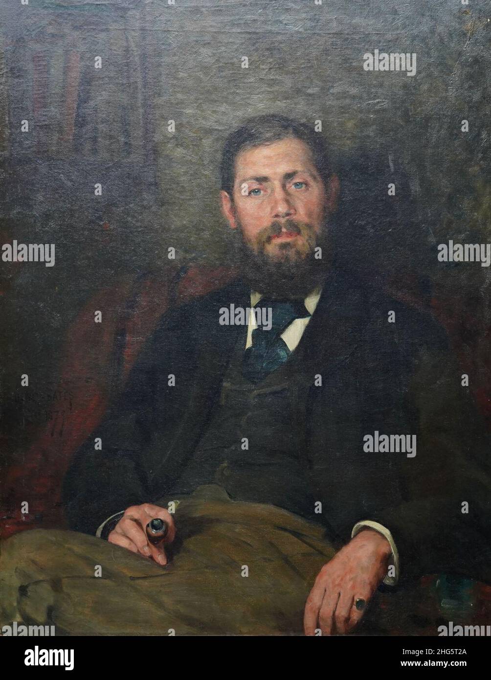 Self Portrait of the Artist with Pipe Stock Photo - Alamy