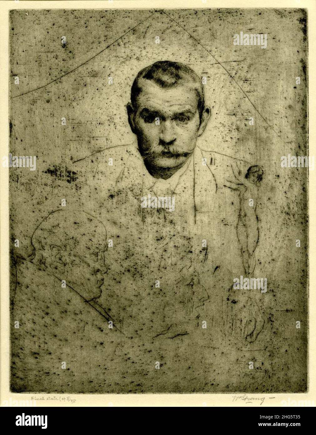 Self portrait No. 8 by William Strang 1889 Stock Photo - Alamy