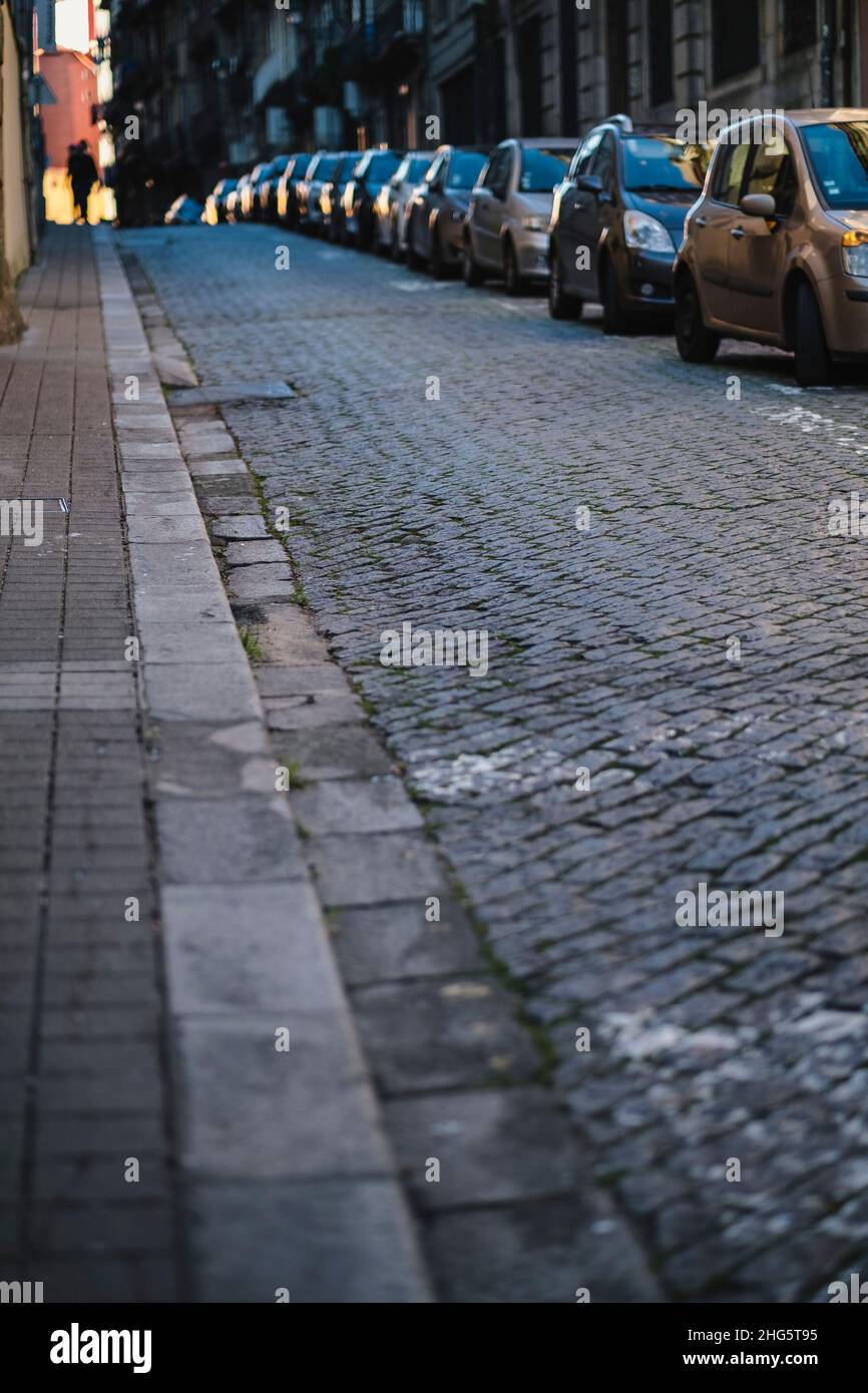 Typical cobblestone street church hi-res stock photography and images ...