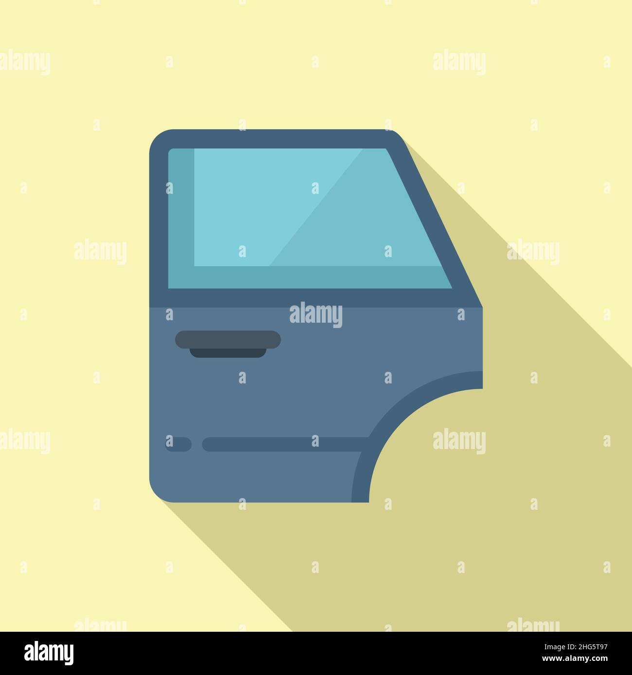 Car door icon flat vector. Window handle. Vehicle inside Stock Vector ...